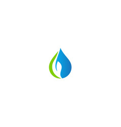 Droplet bio water logo Royalty Free Vector Image