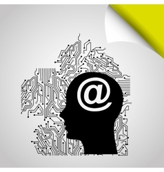 Electrical circuit profile design Royalty Free Vector Image