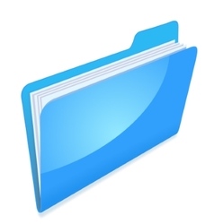 Blue file folder icon Royalty Free Vector Image