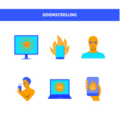 Christmas set of icons or symbols xmas concept Vector Image