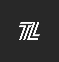 Initials tl letters logo combination two capital Vector Image