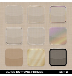 Glowing Button Template Set Royalty Free Vector Image