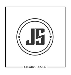Initial letter js logo template design Royalty Free Vector
