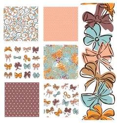 Seamless patterns set Royalty Free Vector Image
