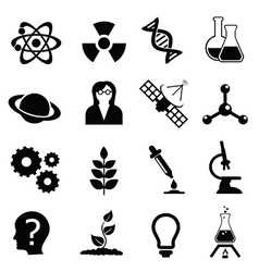 Science and Scientific Discovery Icons Royalty Free Vector