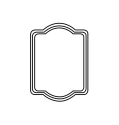 Silhouette rectangle border heraldic decorative Vector Image