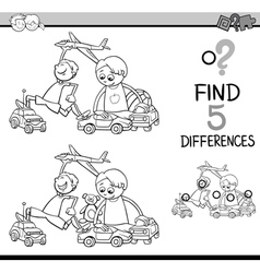 Preschool differences activity task Royalty Free Vector
