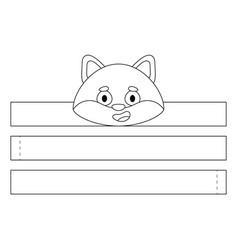 Printable cheetah paper crown party headband die Vector Image