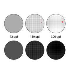 Different ppi circles Royalty Free Vector Image