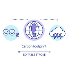 Carbon footprint ecology global warming concept Vector Image