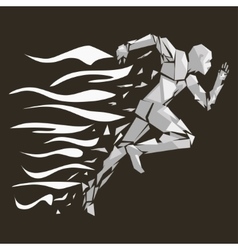 Brutal man portrait silhouette in backlight Vector Image