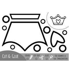 Education paper game for children queen Royalty Free Vector