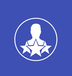 Employee review icon Royalty Free Vector Image