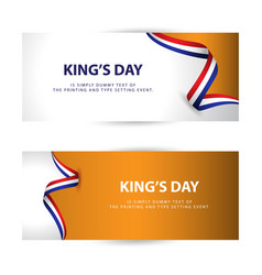 Kings day template design Royalty Free Vector Image