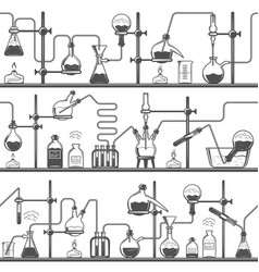 Chemistry seamless pattern Royalty Free Vector Image