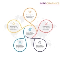 Light bulb infographic Idea chart with 5 steps Vector Image