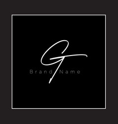 Rd handwritten signature logo - logo template Vector Image