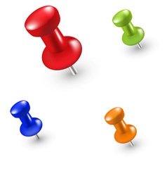 Blank paper note with push pin Royalty Free Vector Image