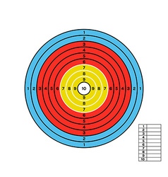 Target with bullets Royalty Free Vector Image - VectorStock