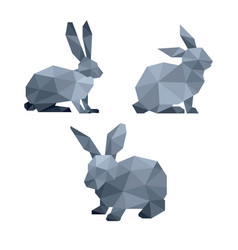 White rabbit in nature scene Royalty Free Vector Image