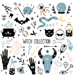 Witch magic seamless pattern Royalty Free Vector Image