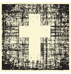Grunge cross Royalty Free Vector Image - VectorStock