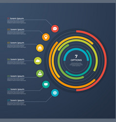 7 options infographic template Royalty Free Vector Image