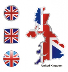 Colorful map uk united kingdom with regions Vector Image