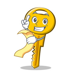 With menu key character cartoon style Royalty Free Vector
