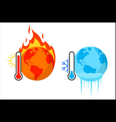 Cold and hot Royalty Free Vector Image - VectorStock