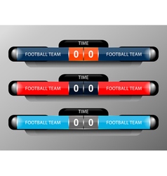 Scoreboard design elements Royalty Free Vector Image