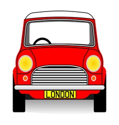 Retroclassicvintage car mini morris 1967 Vector Image