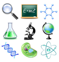 Creative light bulb idea with science icon Vector Image