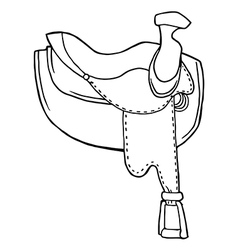 Horse saddle Royalty Free Vector Image - VectorStock