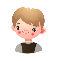 Beautiful little face boy cute child smiling Vector Image