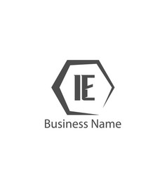 Initial letter ie logo template design Royalty Free Vector