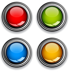 Transparent web buttons Royalty Free Vector Image