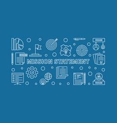 Mission concept outline round Royalty Free Vector Image