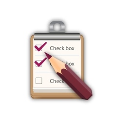 Check list with pencil Royalty Free Vector Image