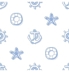 Nautical seamless pattern Royalty Free Vector Image