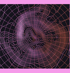 Dark colorful topographic map background Vector Image