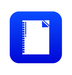 Notebook icon blue Royalty Free Vector Image - VectorStock