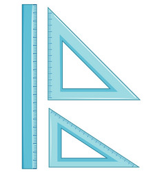 Set of geometry ruler Royalty Free Vector Image