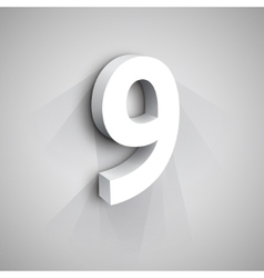 Number nine made from dragon Royalty Free Vector Image