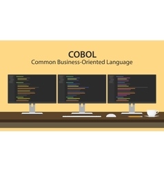 Cobol - common business oriented Royalty Free Vector Image