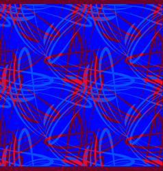 Pattern from flowing lines and ellipses in red Vector Image