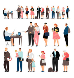 People in the crowd cartoon Royalty Free Vector Image