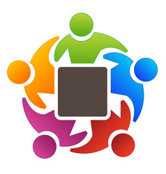 Medical teamwork logo Royalty Free Vector Image