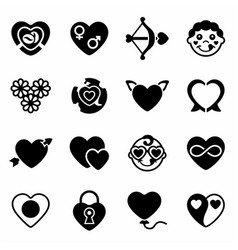 In love retro plus sign addition symbol cartoon Vector Image