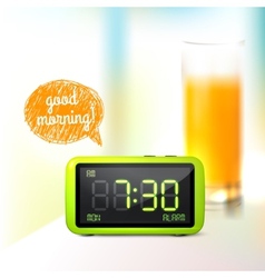 Digital alarm clock background Royalty Free Vector Image